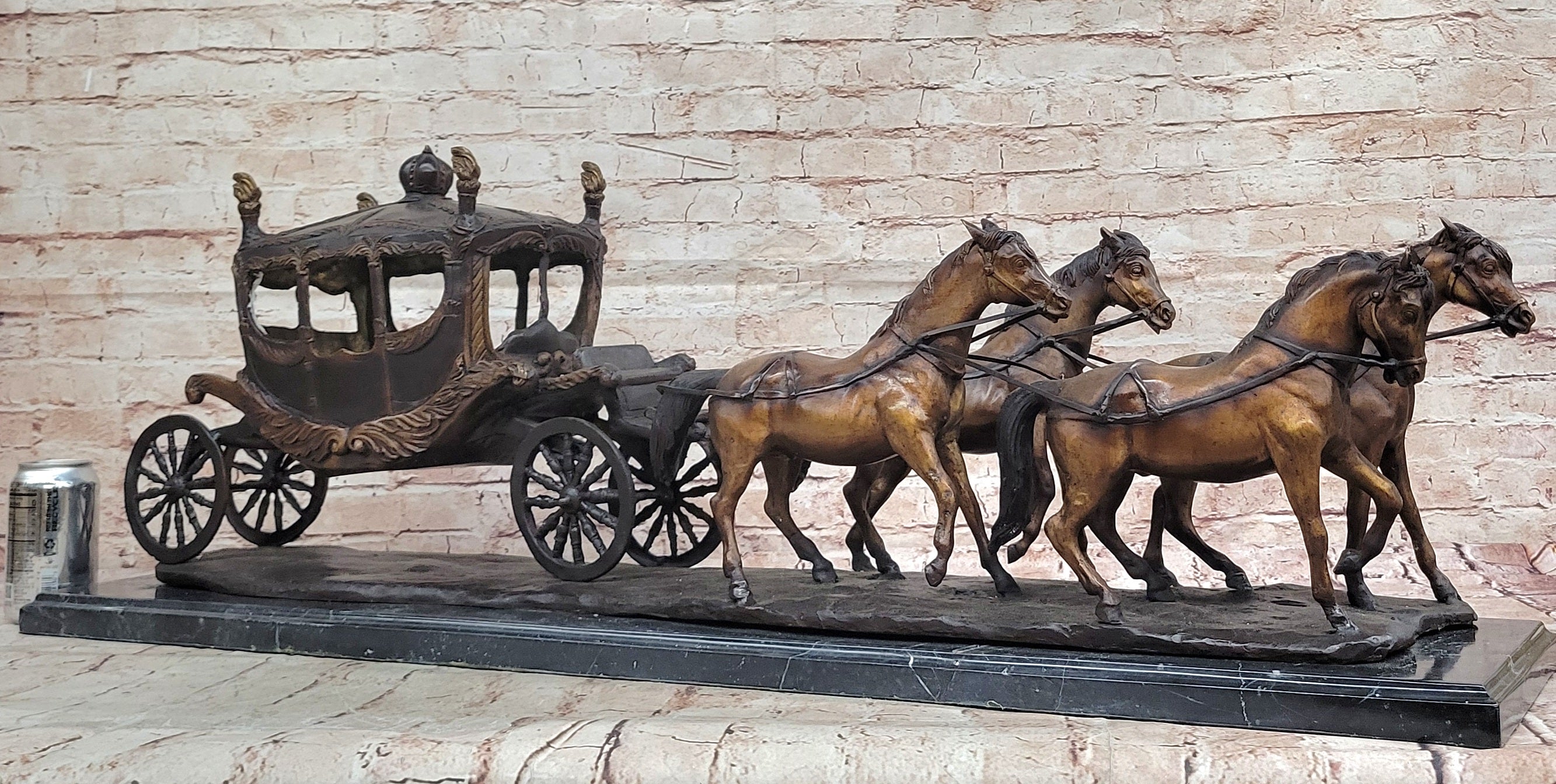 Handcrafted Detailed Extra Large Stagecoach, Old West Sculpture Figuri