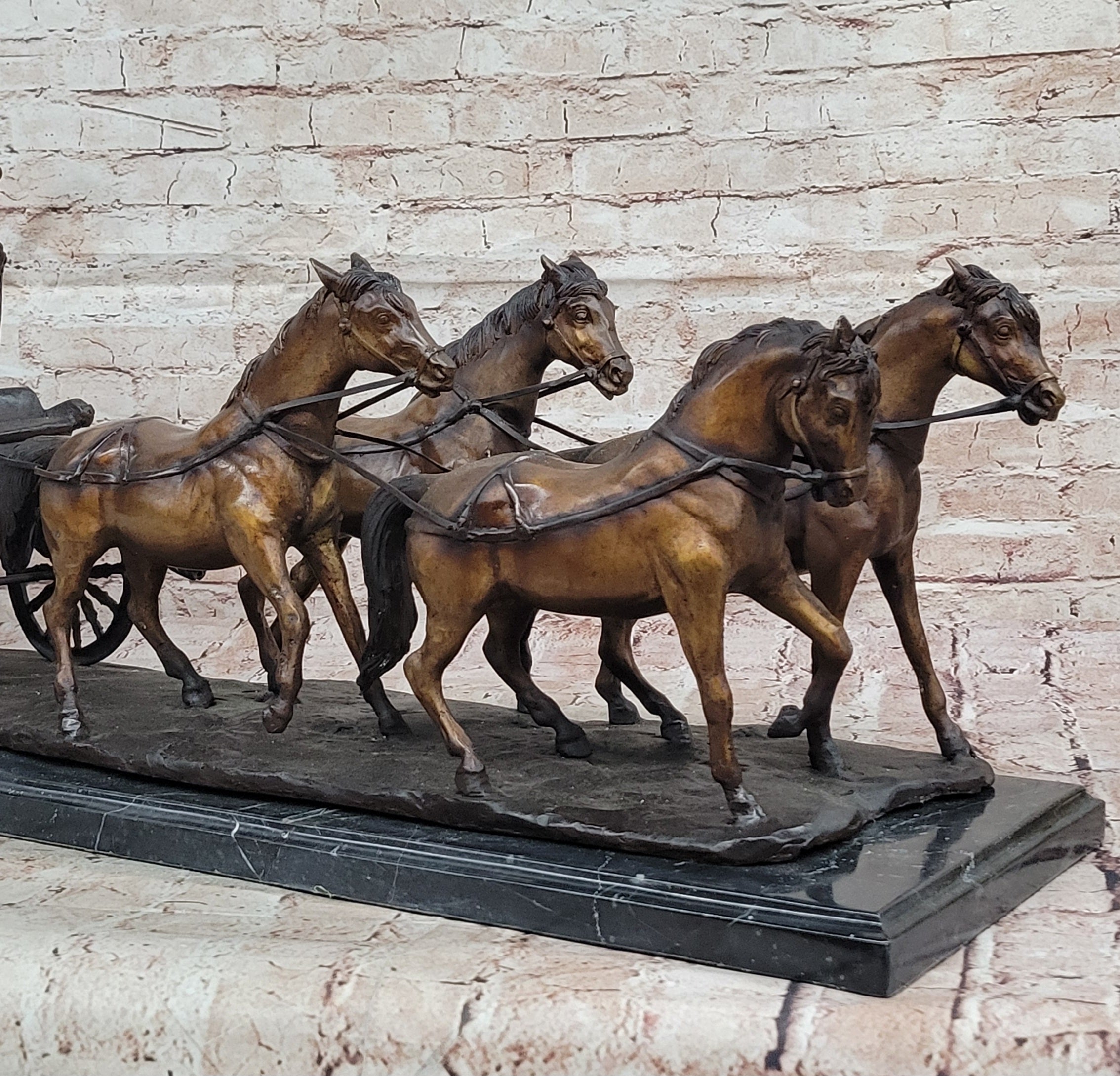 Handcrafted Detailed Extra Large Stagecoach, Old West Sculpture Figuri