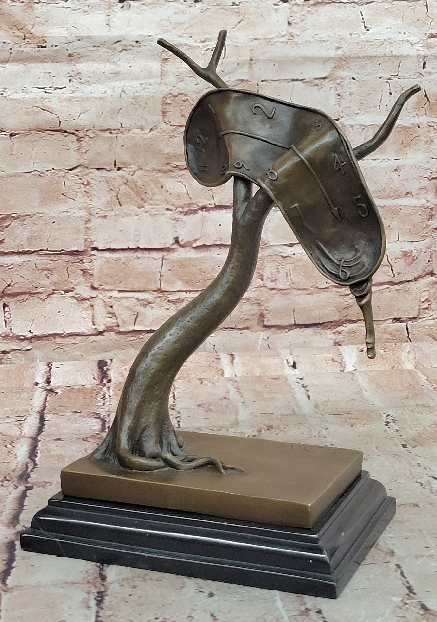 Dalí Persistence of Memory Clock Sculpture Surreal Modern Art Statue D