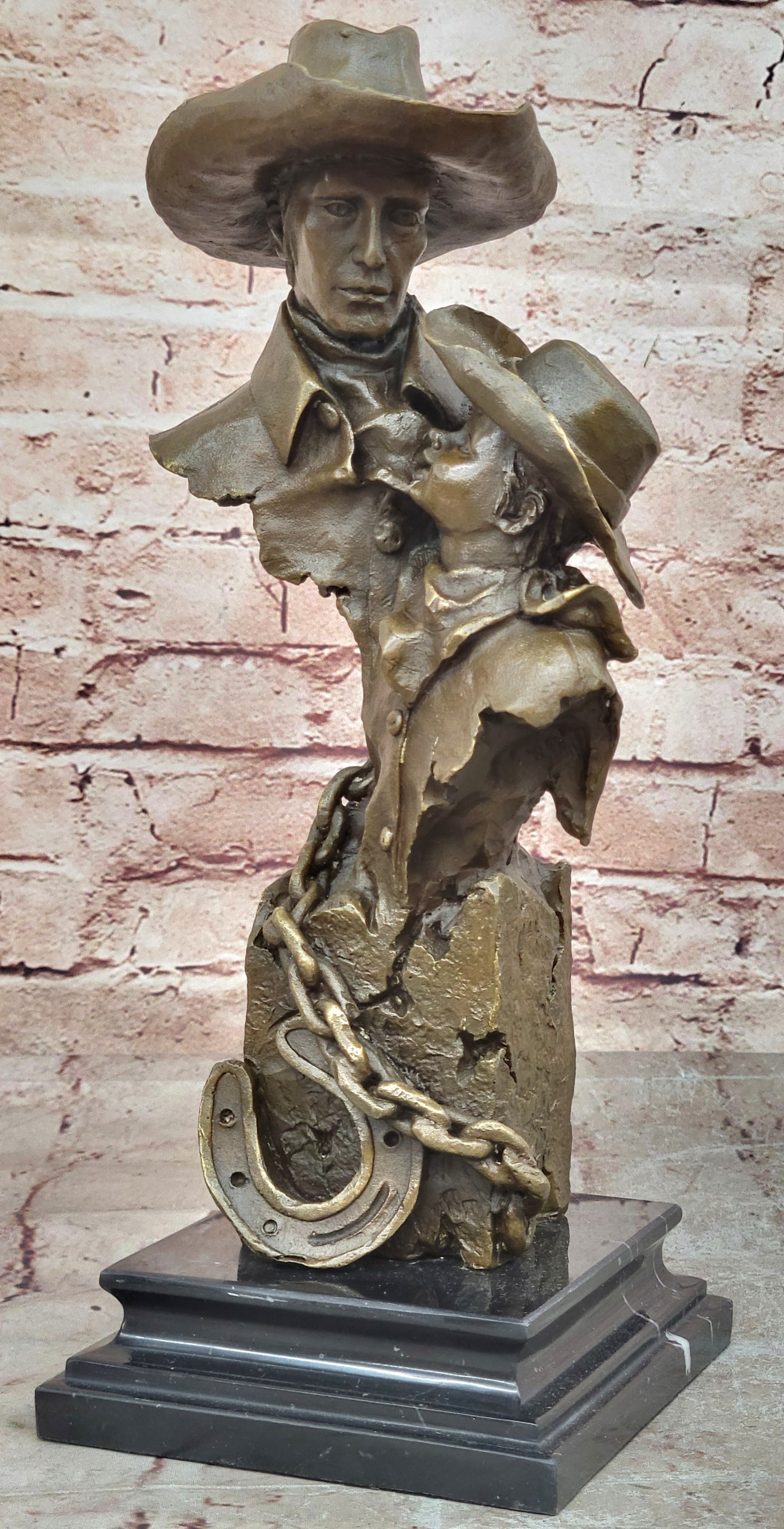 Handcrafted bronze sculpture SALE Western Milo Artist Renown By Papa"