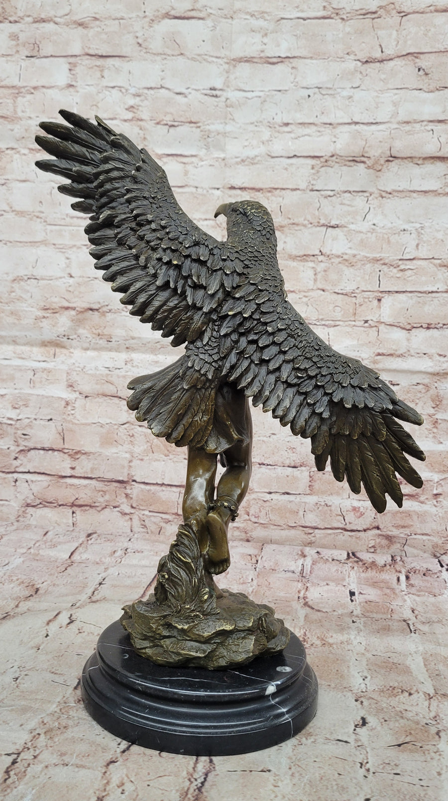 NATIVE AMERICAN INDIAN CHIEF GERONIMO BUST SPEAR BRONZE STATUE SCULPTU