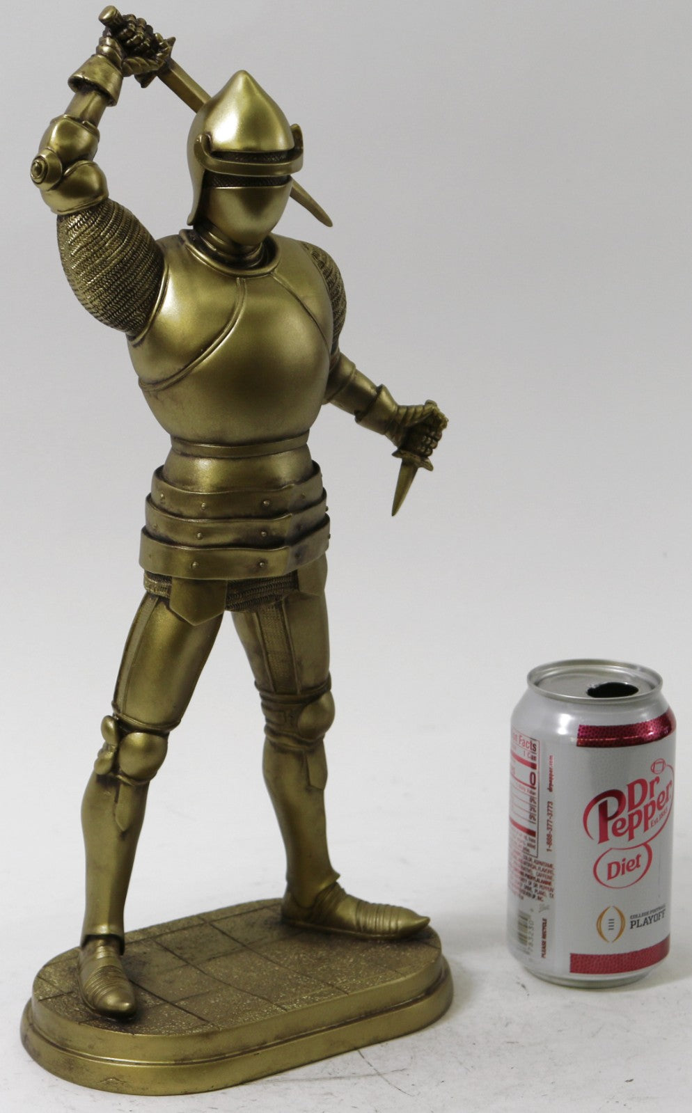 European Finery Knight Medieval Collectible Statue Figurine-H: 16" Tal