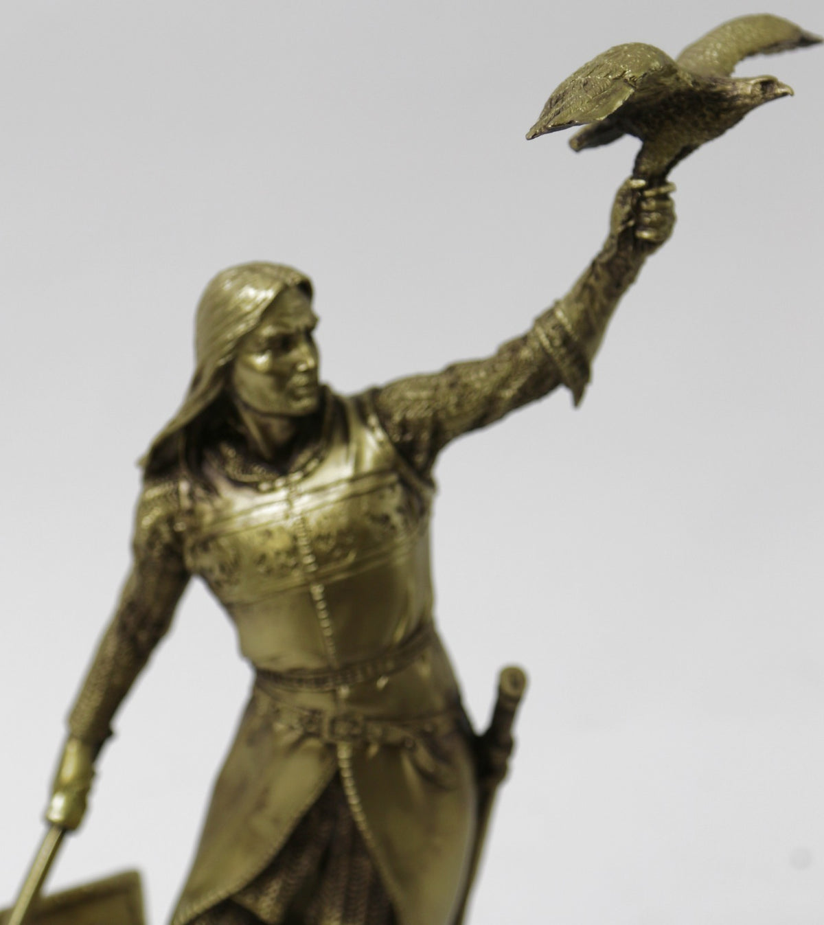 Crusader Falconer Bronze Statue Hand Made Sculpture Classic Artwork Fi