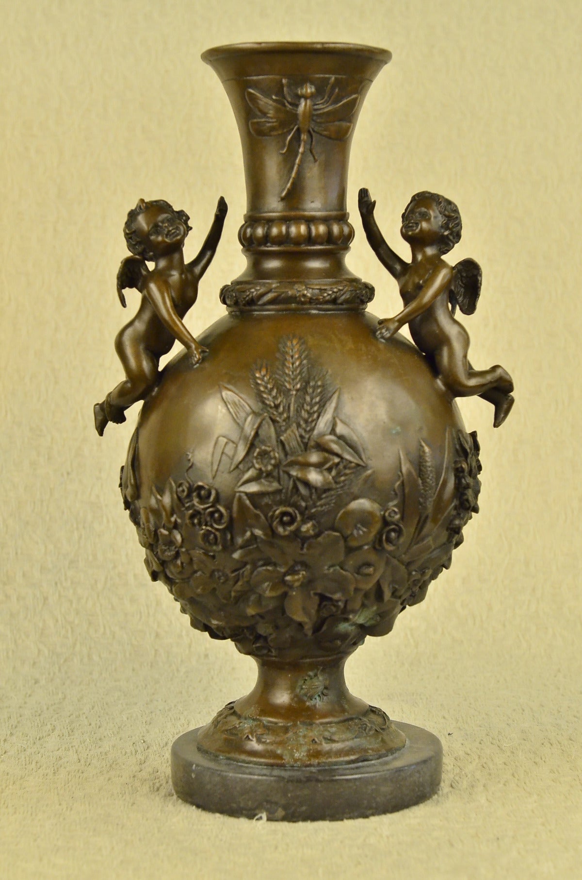 Handcrafted Baby Cherub Angel putti Vase Urn Home Office Decoration Br