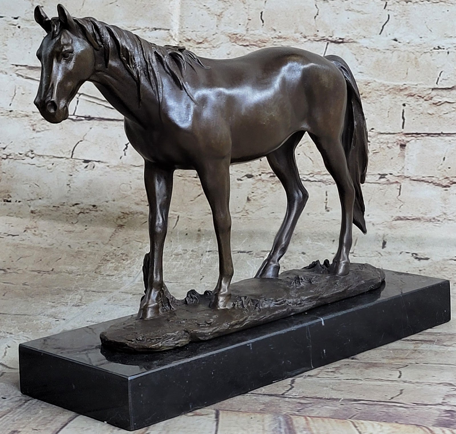 Bronze Horse Barye Arabian Mare L`Accolade Sculpture Statue Vintage Fi