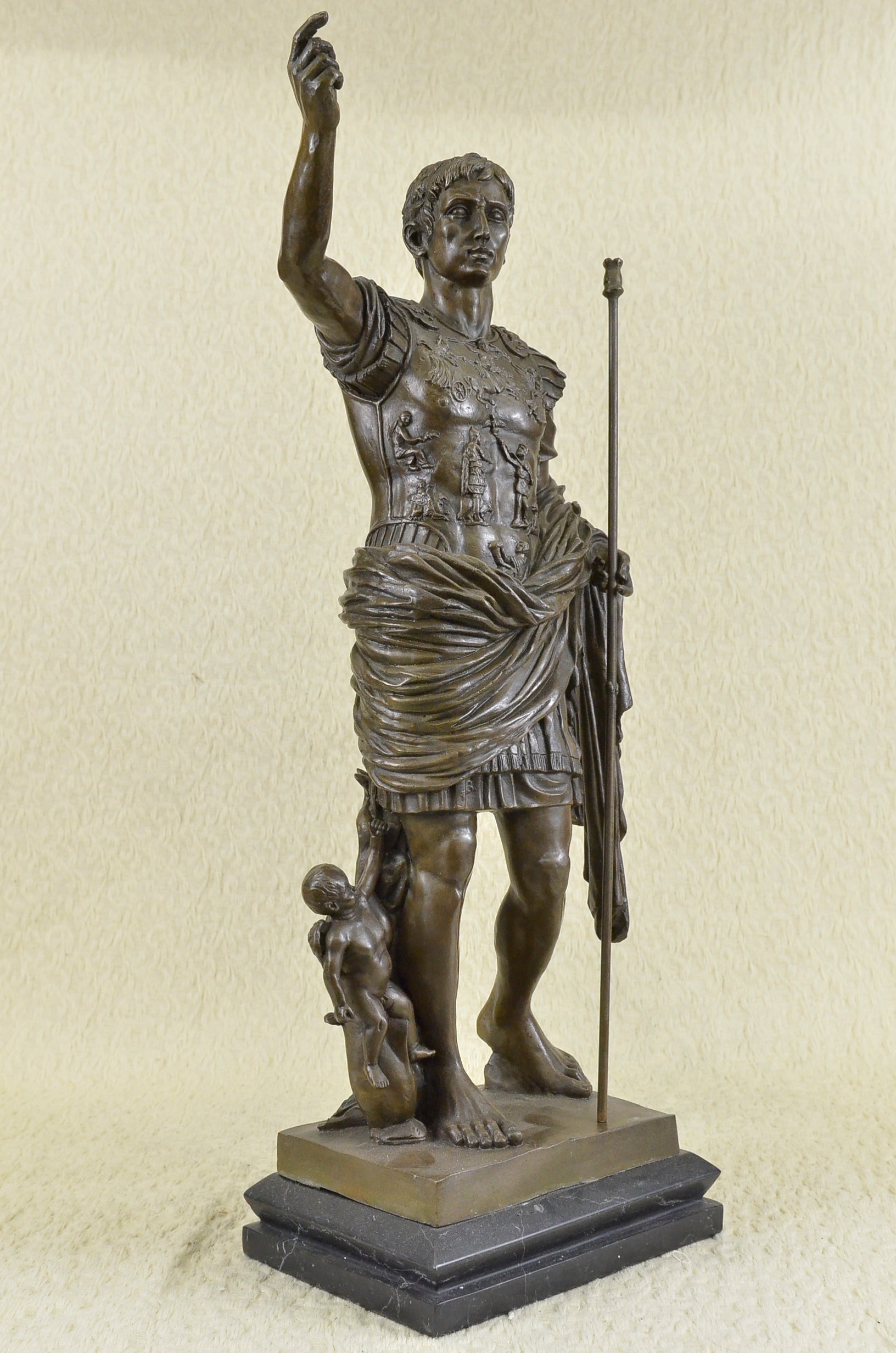 Mythology Bronze Figure - Julius Caesar, signed Classic Large Artwork