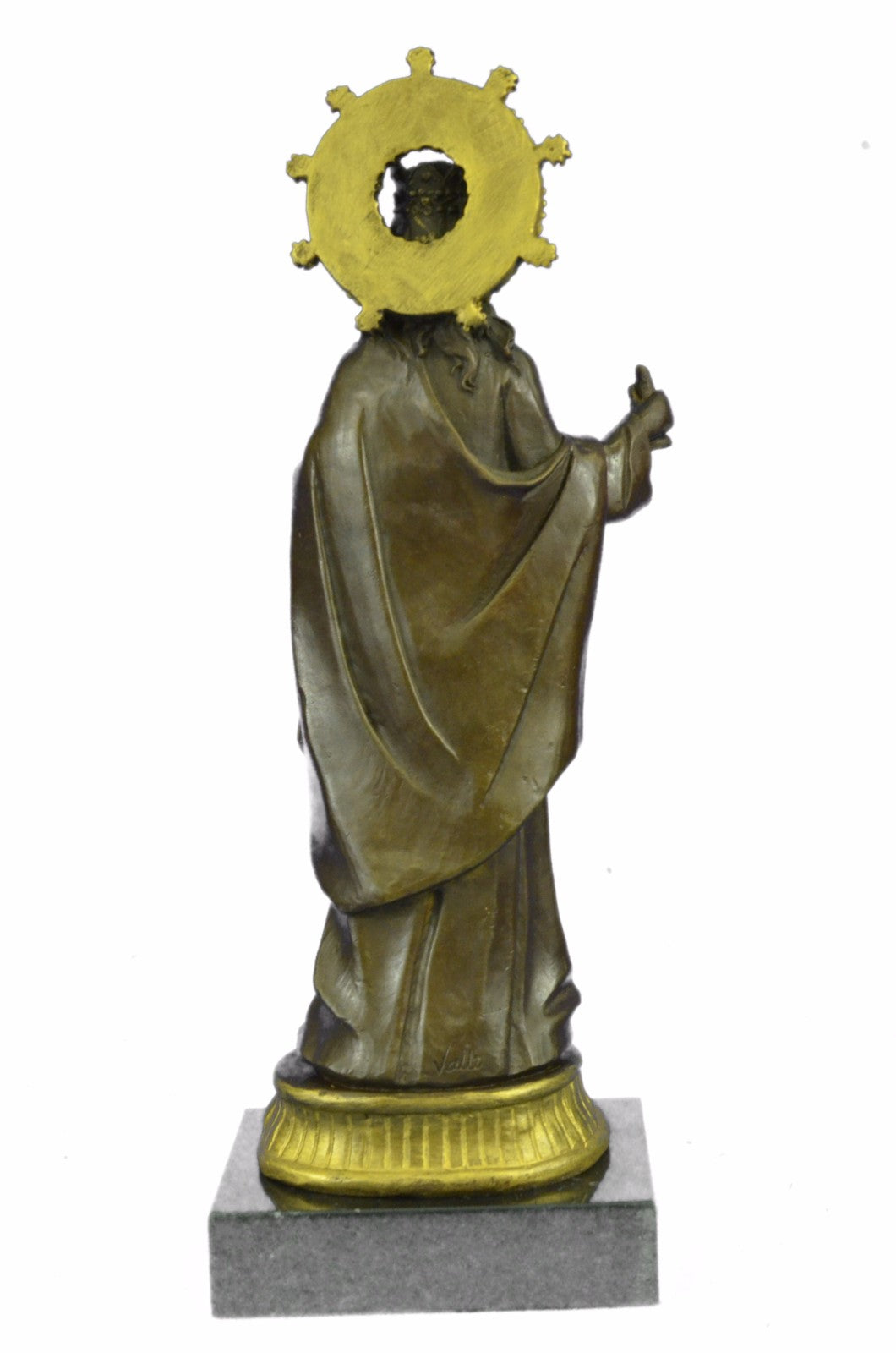 Saint Barbara - Crown, Chalice, Sword, Tower Catholic Bronze Sculpture