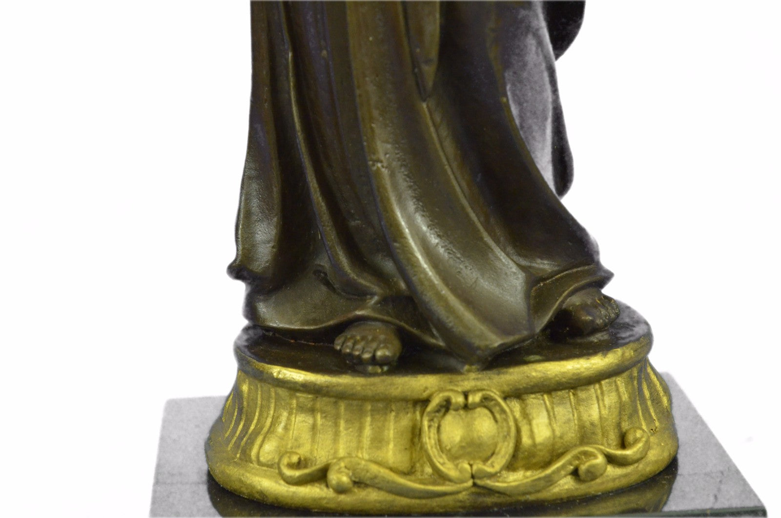 Saint Barbara - Crown, Chalice, Sword, Tower Catholic Bronze Sculpture