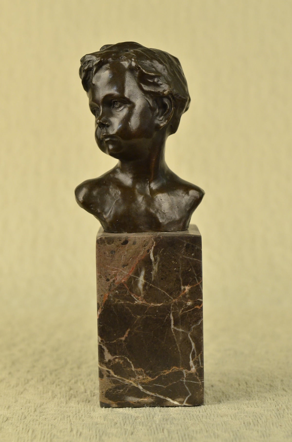 Handcrafted bronze sculpture SALE Classic Elegant Bust Portrait Boy Ma