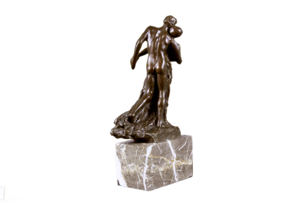Hand Made Statue Eternal Idol By Rodin Nude Couple Bronze Sculpture Fi