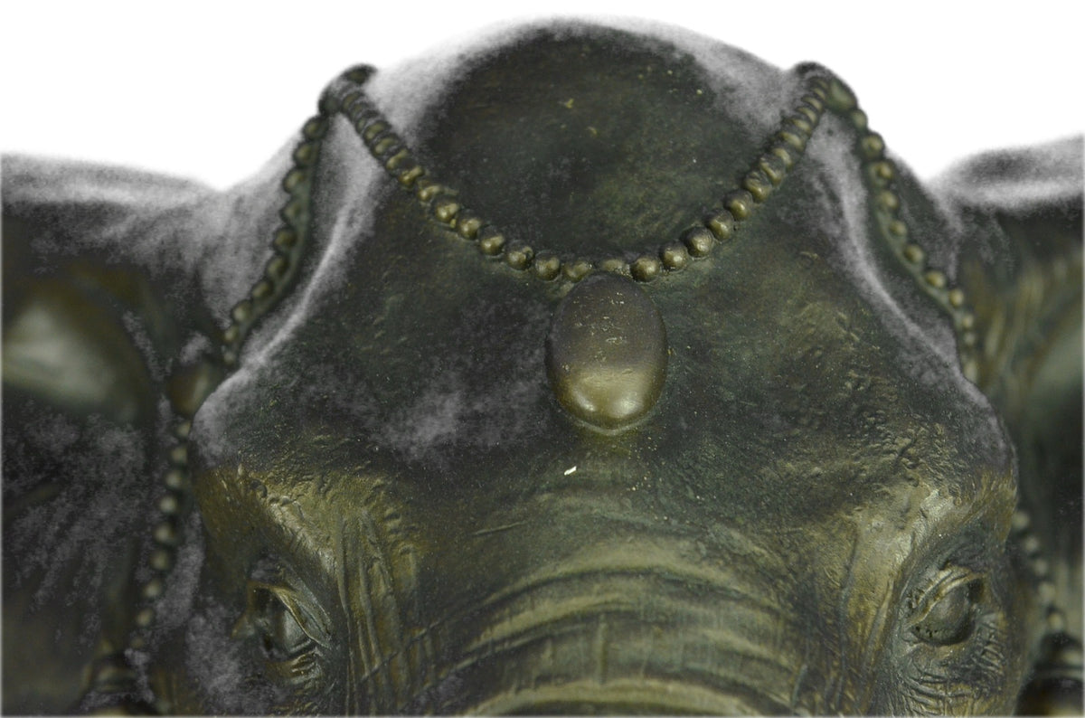 Extra Large Wall mount Elephant Head Bronze Sculpture Home Cabin Decor